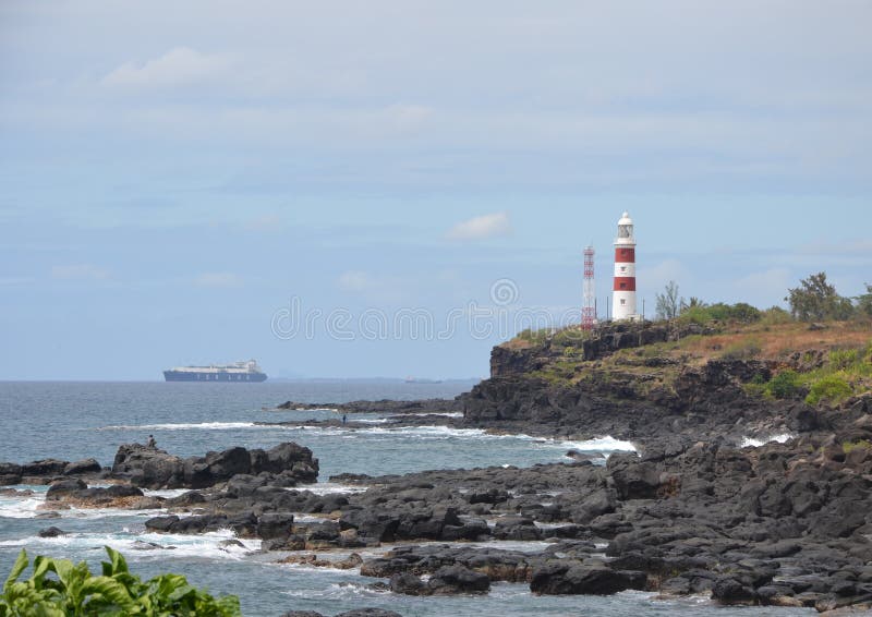 Albion lighthouse editorial stock photo. Image of boats - 64883698