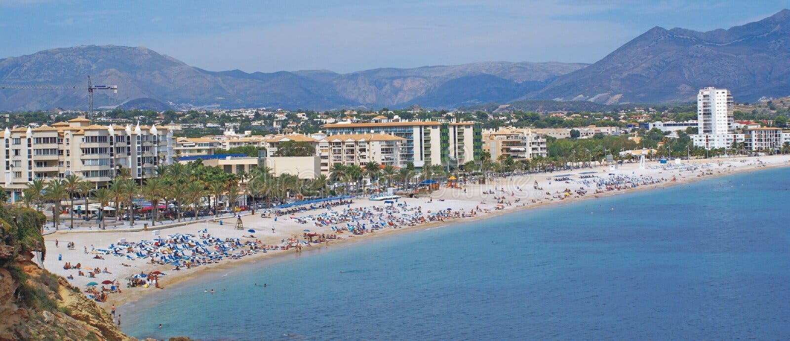 Altea Playa Del Albir of White Stones in Alicante Stock Photo - Image ...