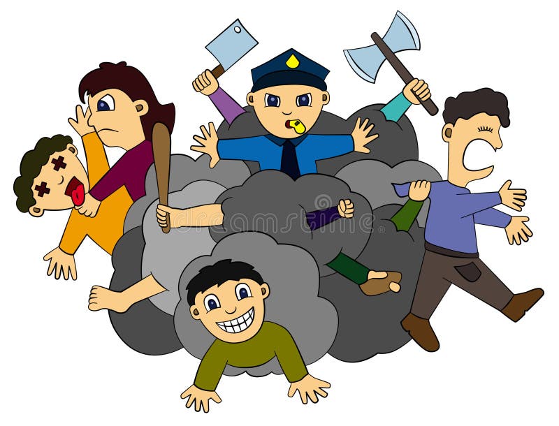 Alboroto stock de ilustración. Ilustración de multitud - 24008357