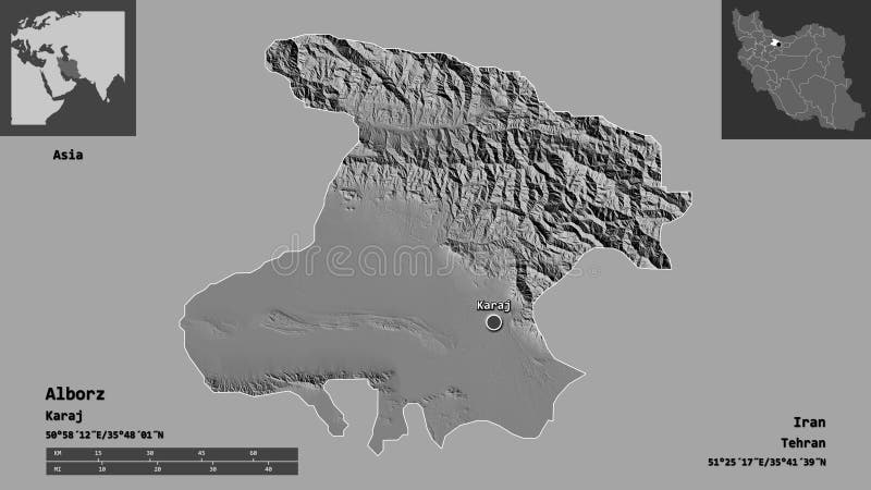 Alborz, Province of Iran,. Previews. Bilevel Stock Illustration ...