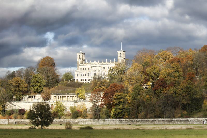 Albrechtsberg Castle in Dresden in the Fall Stock Photo - Image of ...