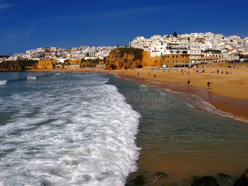 Algarve Beach in the Spring, Portugal Stock Image - Image of dusk ...