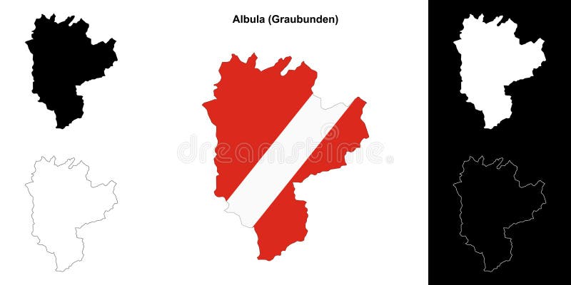 Albula outline map stock vector. Illustration of geography - 335023070
