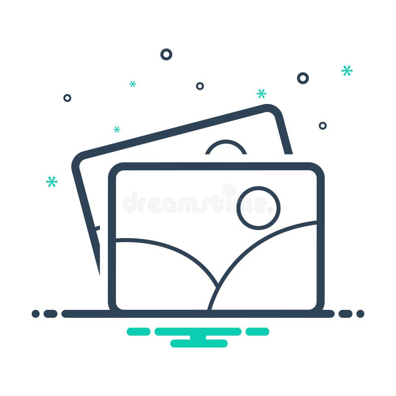 Black Mix Icon for Album, Images and Photos Stock Vector - Illustration ...