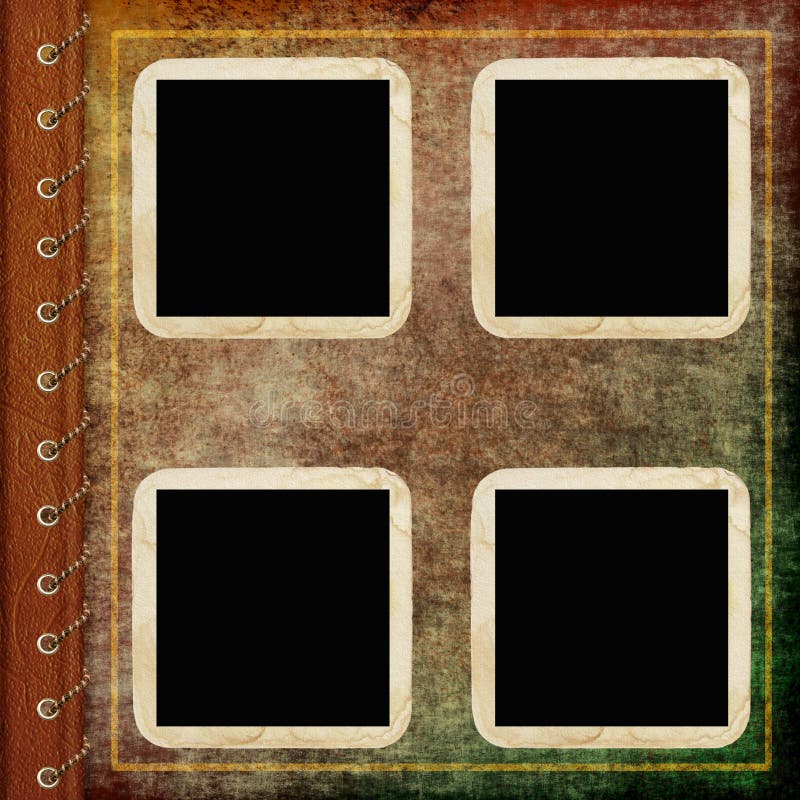 Album cover with frame stock illustration. Illustration of green - 11429380