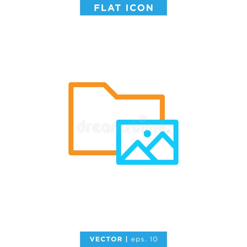 Album Folder Icon Vector Design Template. Editable Stroke Stock Vector ...