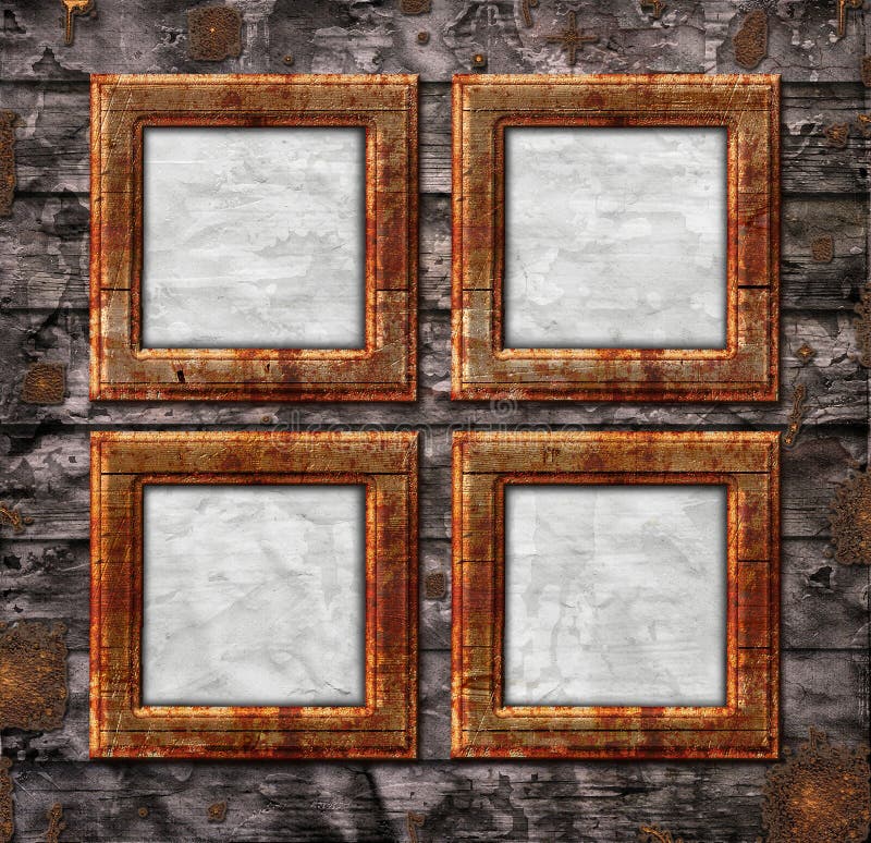 Old Album with Frames on Isolated Background Stock Illustration ...