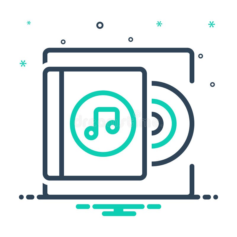 Mix Icon for Album, Record and Musical Stock Vector - Illustration of ...