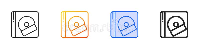 Album Icon.Thin Linear, Gradient, Blue Stroke and Bold Style Design Isolated on White Background ...