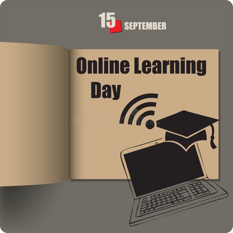 Online Learning Day stock vector. Illustration of calendar - 256089098