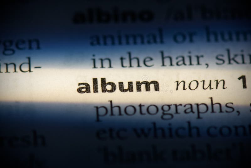 Album stock image. Image of paper, focus, word, dictionary - 161578051