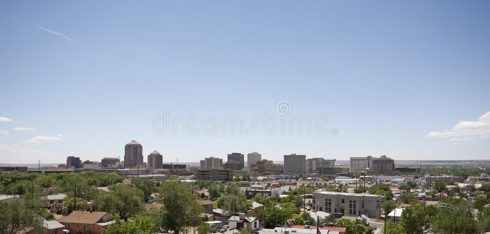 Albuquerque New Mexico Downtown Aerial Stock Photo - Image of sprawl ...