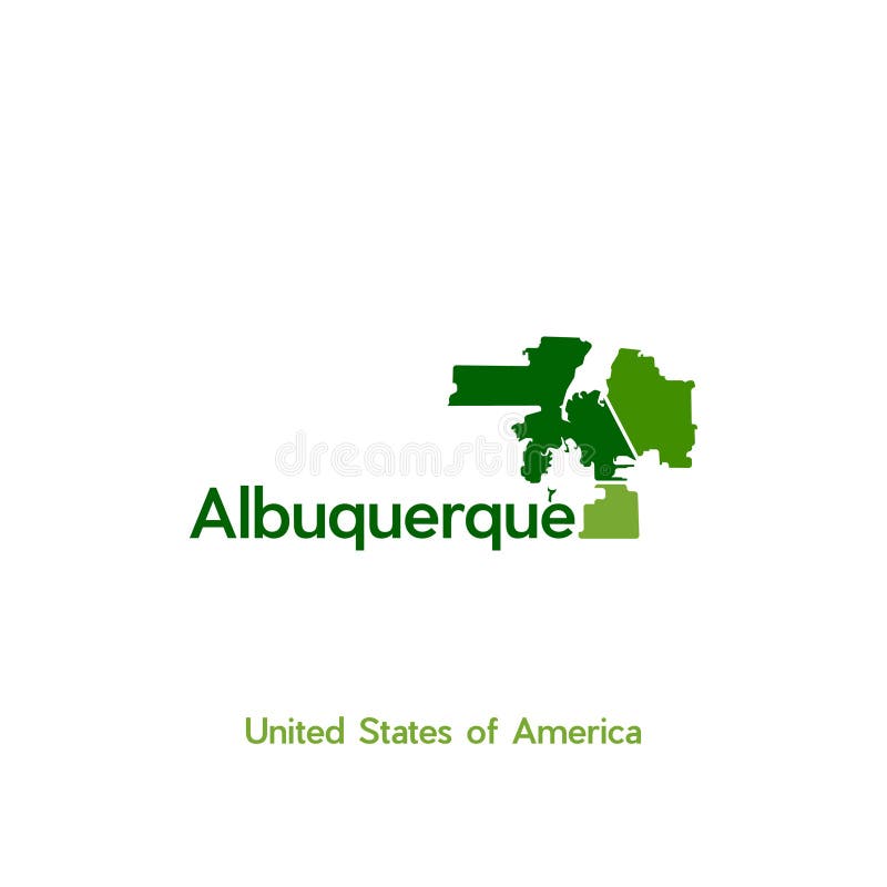 Albuquerque City Map Illustration Creative Logo Design Stock Vector ...