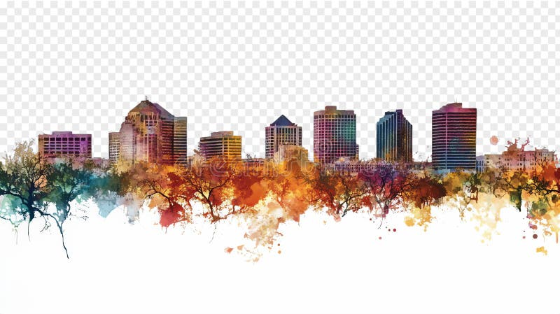 Albuquerque city skyline stock photo. Illustration of tower - 341508486