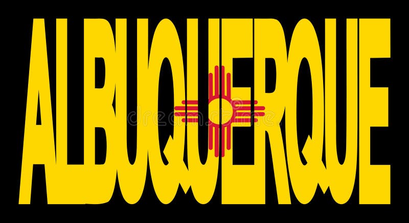 Albuquerque New Mexico Flag Stock Vector - Illustration of state, text ...