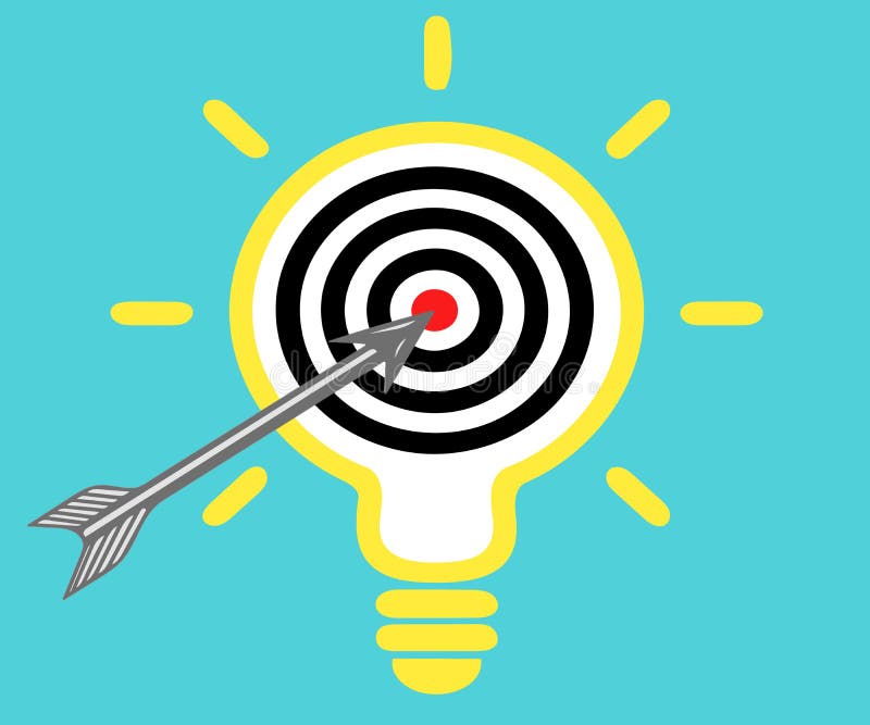 Ejemplo Del Dibujo De La Mano De Las Metas Stock de ilustración ...