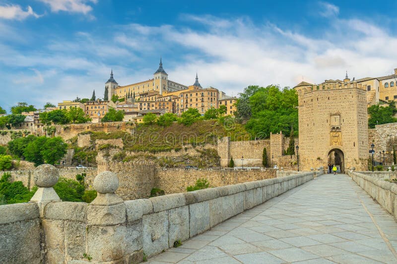 Alcantara Bridge, an Arch Bridge in Toledo, Spain Stock Image - Image of architecture, unesco ...