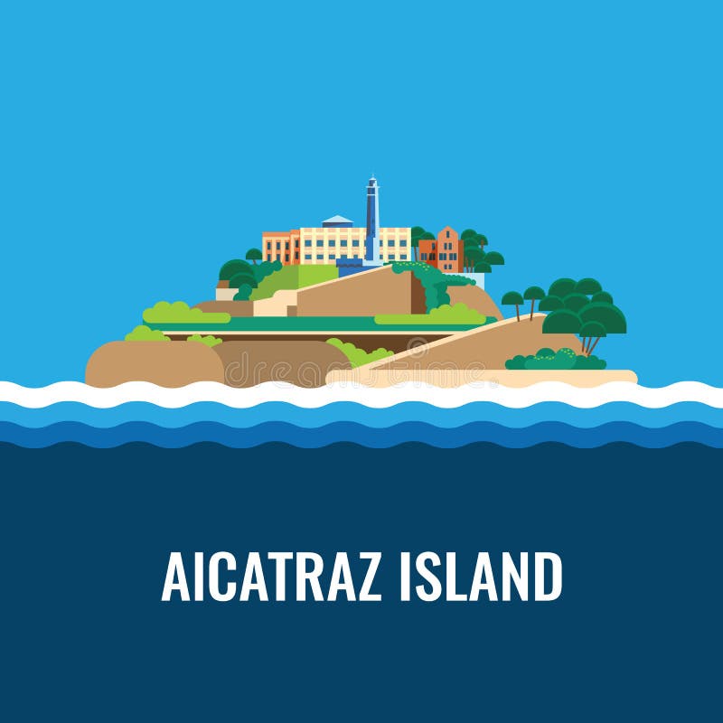 Alcatraz Island Stock Illustrations – 125 Alcatraz Island Stock ...