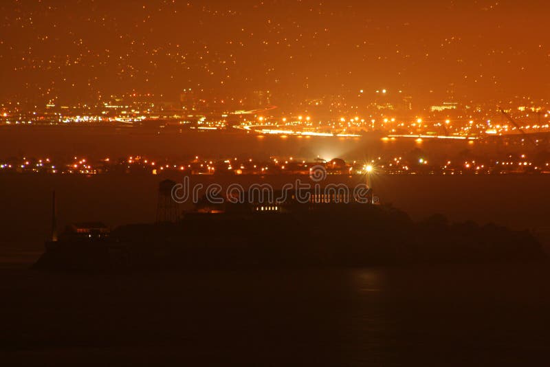 Alcatraz at night stock photo. Image of block, building - 1947190