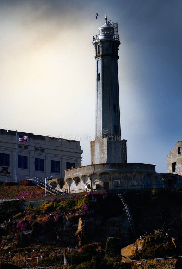 Alcatraz Lighthouse stock image. Image of gate, historical - 34293569