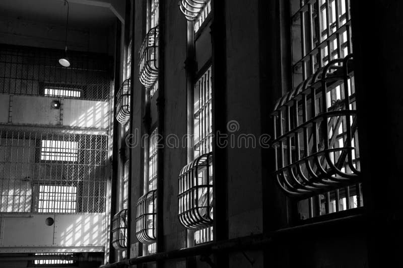 Alcatraz Prison D block stock image. Image of coast, prison - 24847579