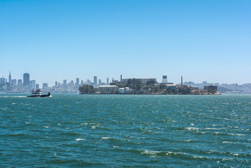 Alcatraz and the Skyline of San Francisco Stock Photo - Image of ...