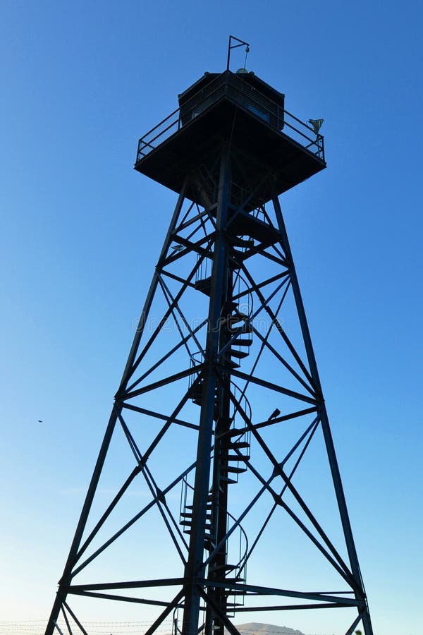 Alcatraz Watchtower stock photo. Image of security, confine - 11221424
