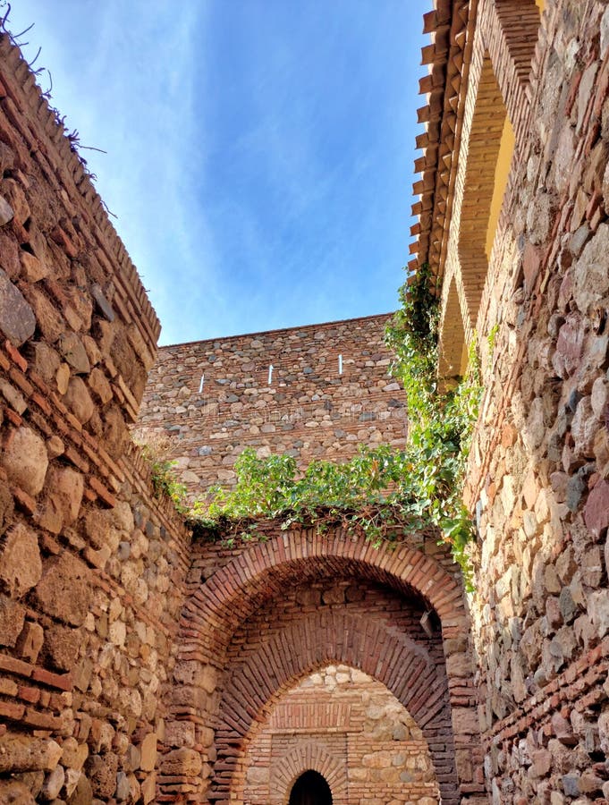 Alcazaba Castle in Malaga, Andalusia, Spain Stock Image - Image of ...