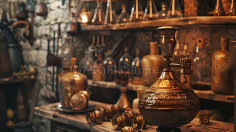 The Alchemists Workshop Was Filled with a Mesmerizing Array of Tools ...