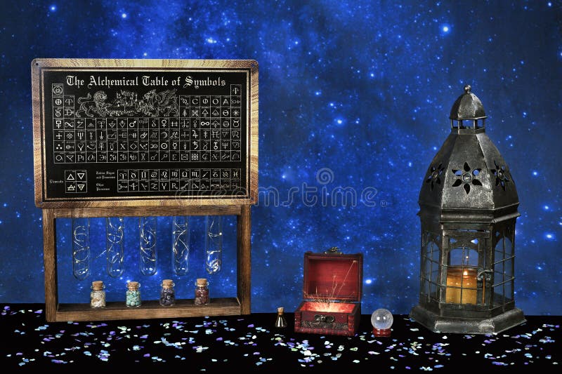 Alchemy Chart and Metaphysical Tools for Casting Spells and Meditation ...
