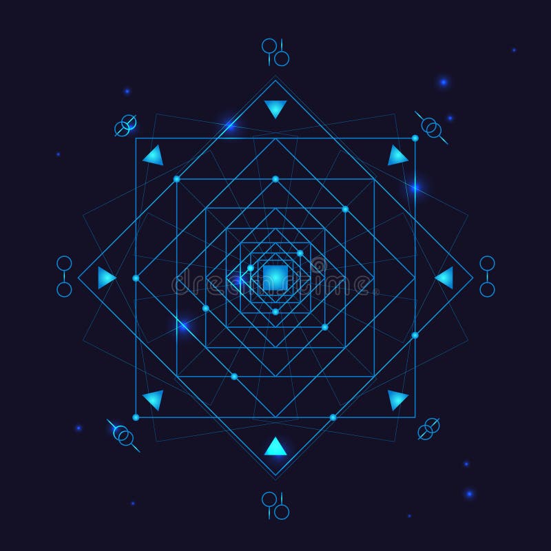 Alchemy Geometry Symbol Thin Line. Vector Stock Vector - Illustration ...