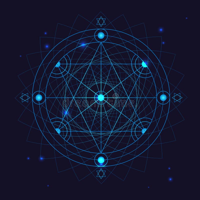 Alchemy Geometry Symbol Thin Line. Vector Stock Vector - Illustration ...