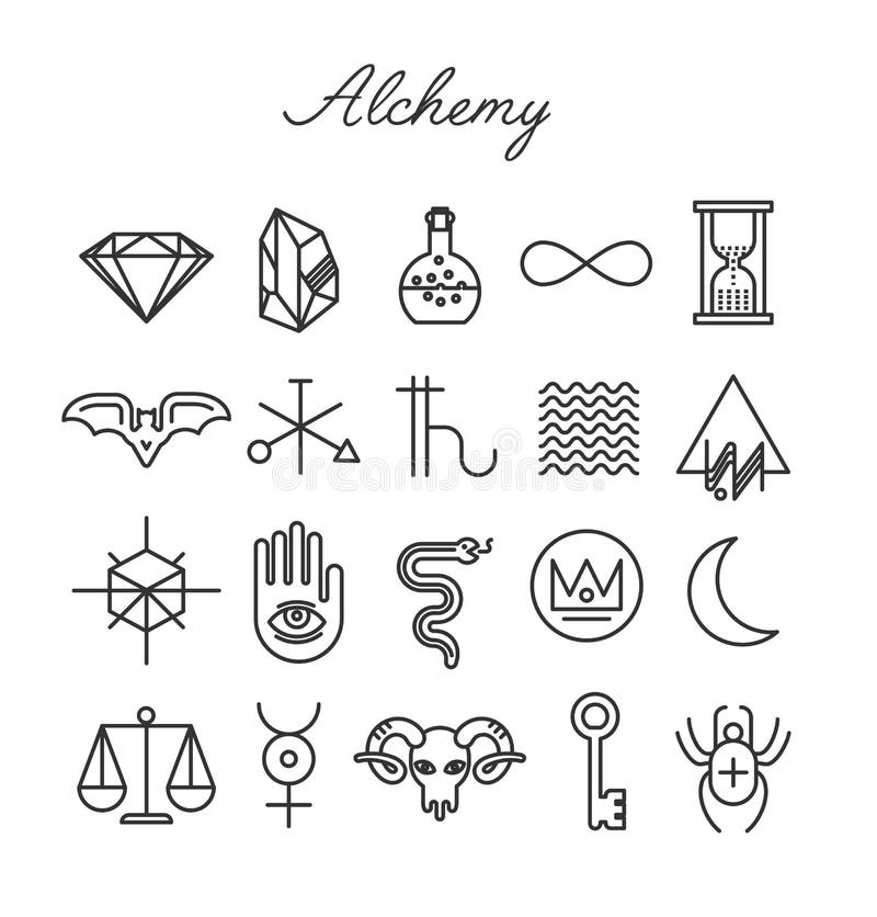 Alchemical Symbols stock vector. Illustration of culture - 32788828