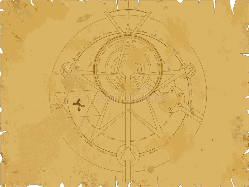 Alchemy pentagram stock vector. Illustration of adult - 3913182