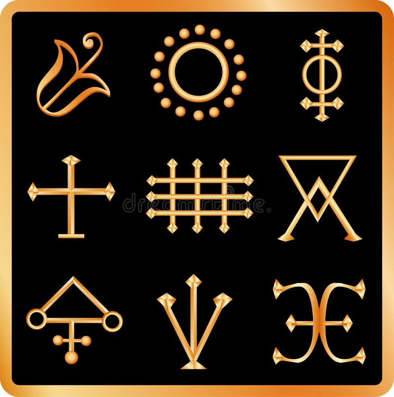 Alchemy signs no.3 stock vector. Illustration of encode - 3512548