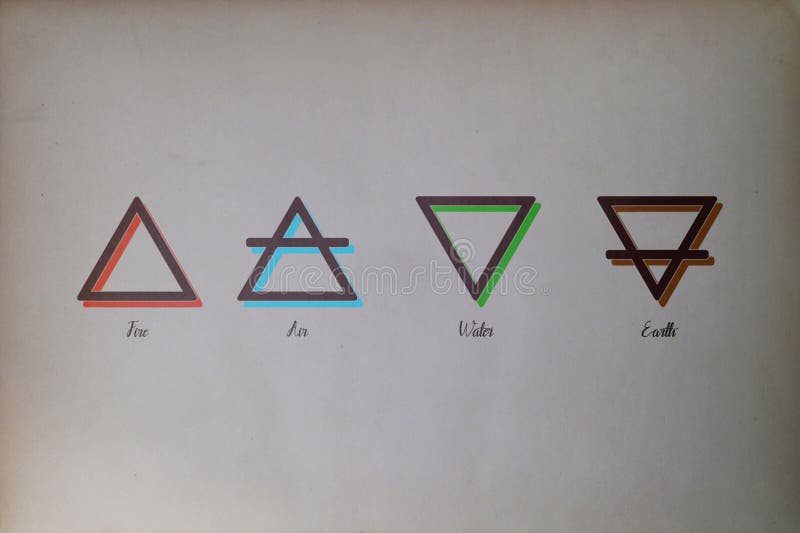 The Alchemy Symbols of the Four Elements Stock Image - Image of ...