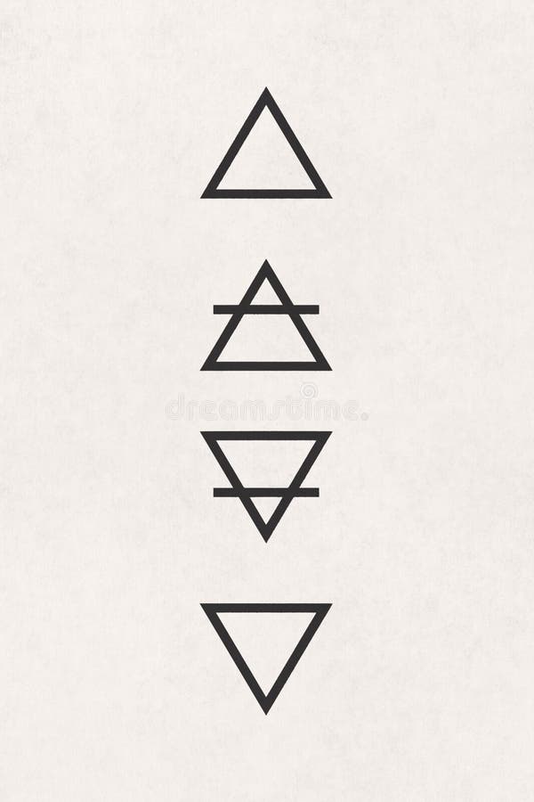 The Alchemy Symbols of the Four Elements Stock Illustration ...