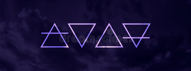 Alchemy Symbols Isolated on Dark Background. Magic Vector Decorative ...