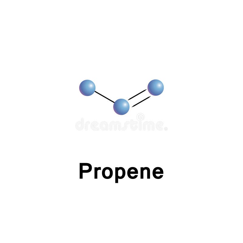 Molecola Del Propilene Con La Formula Chimica Illustrazione di Stock ...