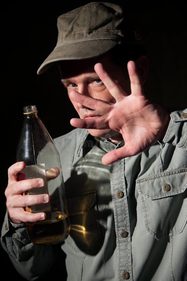 Alcohol Addict stock image. Image of bottle, drink, embarass - 18388121