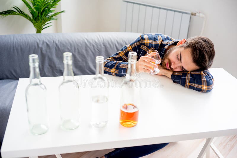 Alcohol addicted man stock photo. Image of male, problem - 99755654
