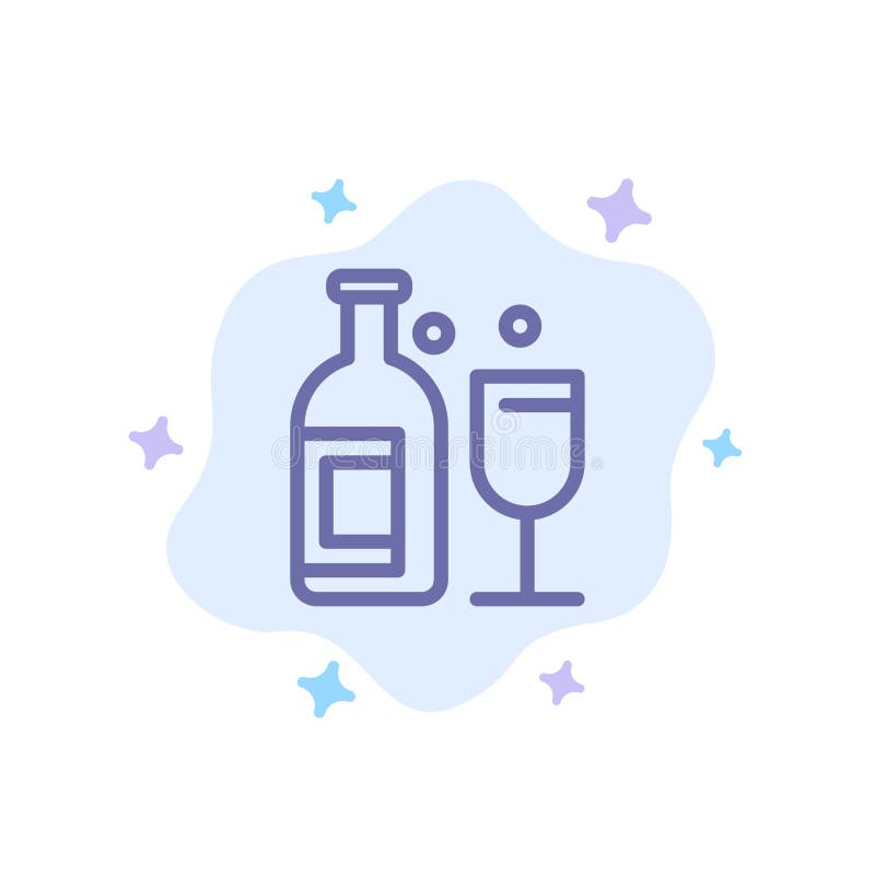 Alcohol, Bar, Drink, Whiskey Blue Icon on Abstract Cloud Background ...
