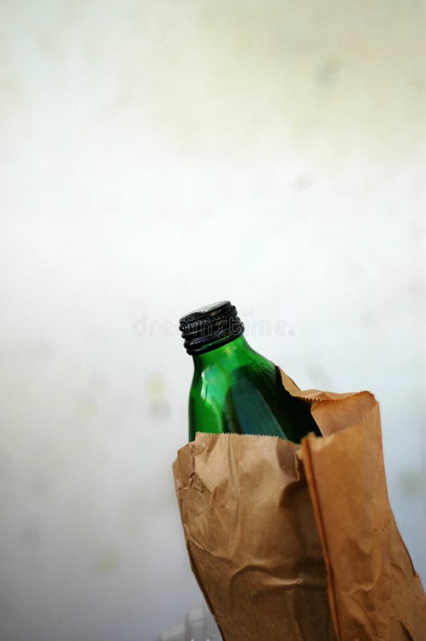 Alcohol Bottle in Brown Paper Bag Stock Photo - Image of bottle, dirty ...