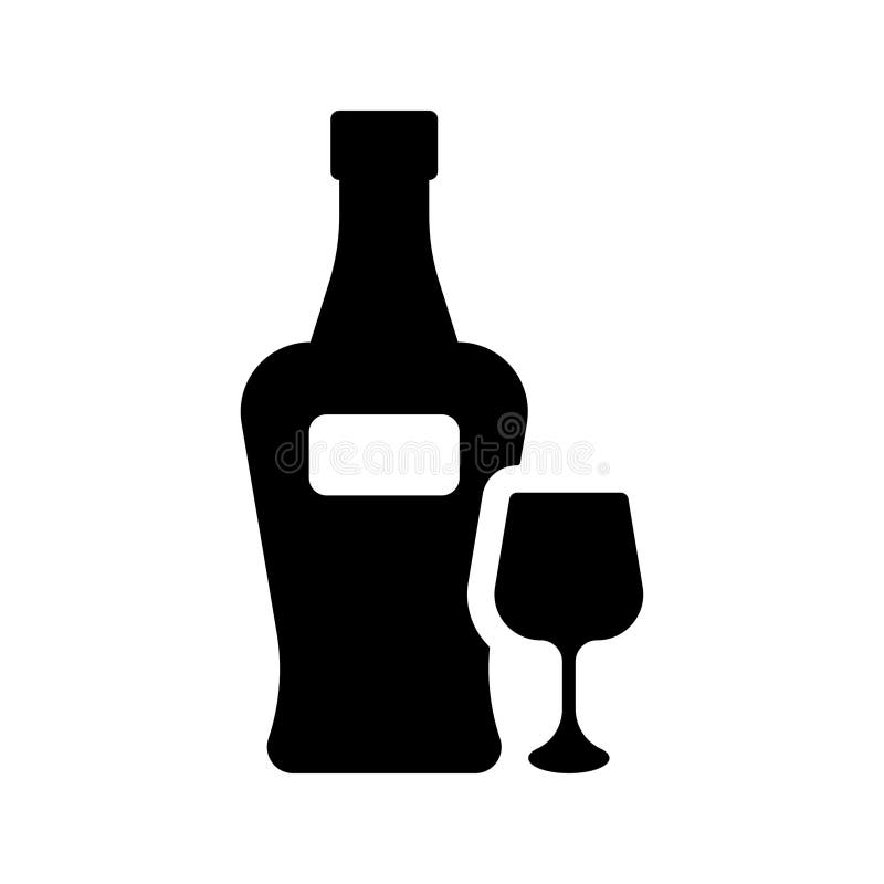 Alcohol Bottle Icon stock illustration. Illustration of perfect - 290813758