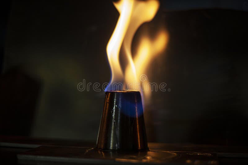 Alcohol Burns on a Stack for Alcoholic Drinks. Stock Photo - Image of ...