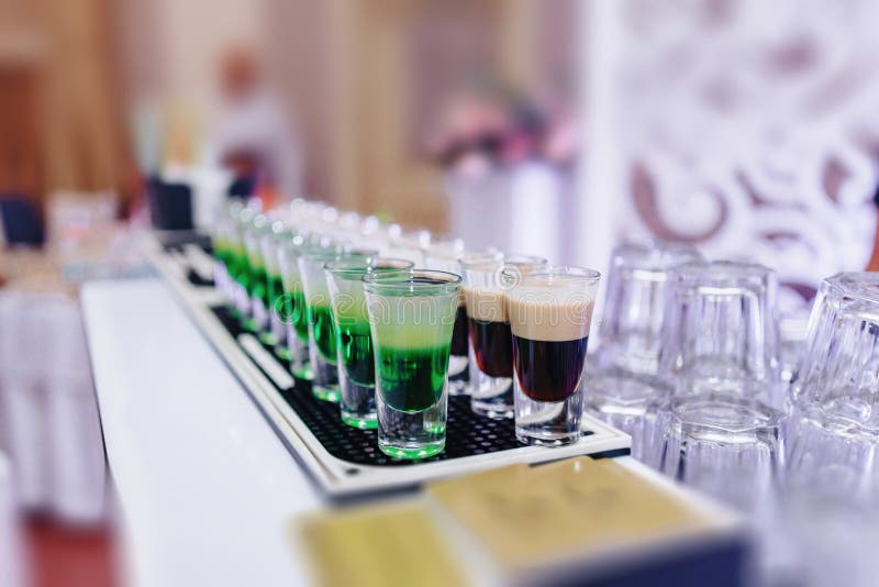 Alcohol at Celebrations in Glasses and Buffets Stock Photo - Image of ...