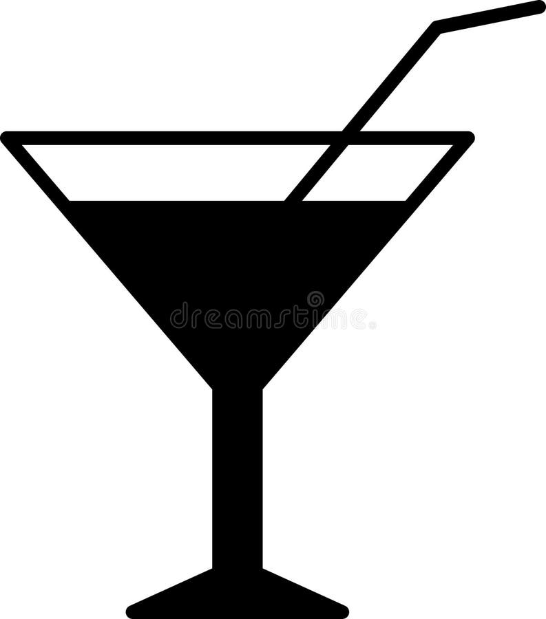 Alcohol Cocktail Icon. Martini or Margarita Cocktail Icon Vector. Stock Illustration ...