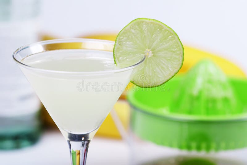 Alcohol Cocktail with Lime Juice Stock Image - Image of lime, yellow ...