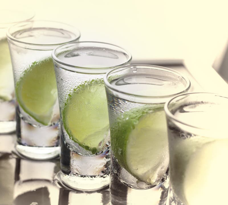 Vodka, Gin, Tequila with Lime. Cocktail. Stock Photo - Image of lime ...