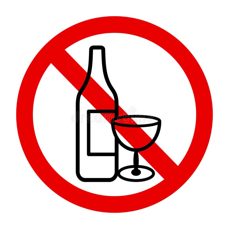 Alcohol Consumption Prohibited Stock Vector - Illustration of warning ...